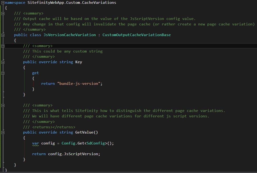 Invalidate Page Cache on Configuration change in Sitefinity